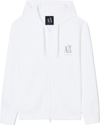 A|X Armani Exchange Homme, Sweatshirts et sweats &agrave; capuche, Blanc, Taille: S SweaT-shirt Zipp&eacute;