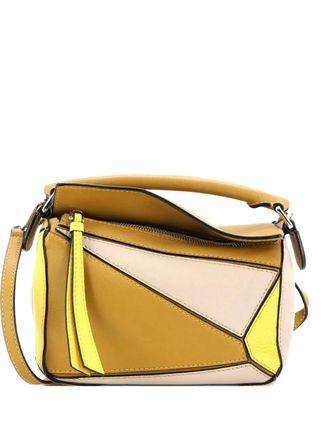 Loewe Puzzle Bag Leather Mini crossbody bag - Tons neutres