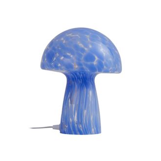 Lindby Tischlampe Hubi (Modern) in Blau aus Glas (1 flammig, E27) - Tischleuchte Schreibtischlampe Nachttischlampe Wohnzimmerleuchte