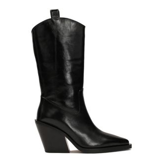 Kazar Schwarze Cowboy-Stiefel mit abgerundetem Oberteil - - Shoes - Damen - Schwarzk - 40 EU