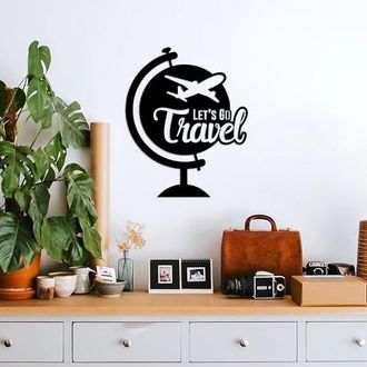 Hanah Home Stylish Black Decorative Metal Wall Accessory, 57 x 70 cm | 100% Metal, 1.5 mm Thickness | Perfect for Modern Home Decor & Unique Wall Art