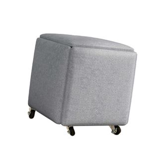 Generic Fu&szlig;hocker, Schminkstuhl, quadratische osmanische Hocker, 5-in-1-Design, for Schlafzimmer, Garten, Balkon, B&uuml;ro (35 x 35 x 35 cm, 45 x 45 x 45 cm)(Colo