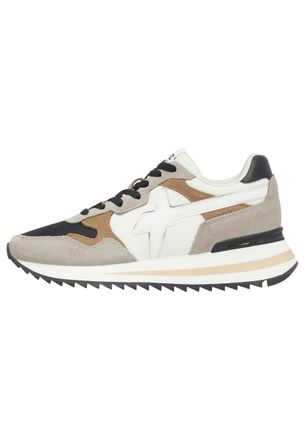 W6YZ Sneakers aus technischem Gewebe und Veloursleder, Schwarz-Beige- 38