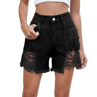 Generic Short Jean Noir Femme Taille Haute Taille Habill&eacute; Large Vert Baggy Laine 48 Entra&icirc;nement Transparent &Eacute;vas&eacute;e Elasthane Trekking Irritation Coupe Rando 