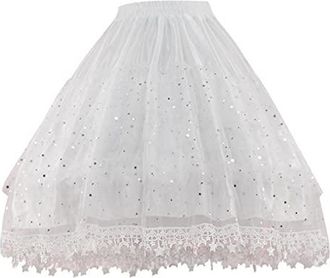 Generic Jupe Paillette Femme Jupes Sequin Jupe Tutu Carnaval Femme Costume 50s Jupe Ballett Court Petticoat pour Party
