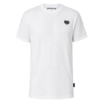 Philipp Plein T-Shirt Rundhalsausschnitt Ss Monogram - - Tops - Herren - Wei&szlig; - 4XL