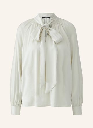 Oui Schluppenbluse Aus Satin weiss