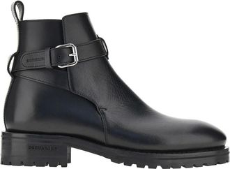 Dsquared2 Bottines en cuir avec logo emboss&eacute; - Homme - Chaussures - Noir - Taille: 43 EU