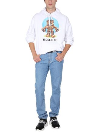 Moschino Teddy Print Sweatshirt - White