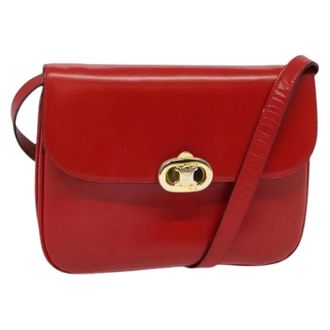 Celine Sac bandouli&egrave;re en cuir Pre-owned - Femme - Pre-owned - Rouge - Taille: ONE Size