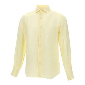 MC2 Saint Barth Homme, Chemises, Jaune, Taille: M Pamplona Linen Shirt