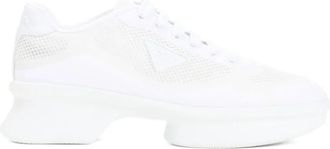 Prada Low-Top Sneaker - Sculpted White Re-Nylon Sneakers - Gr. 36,5 (EU) - in Wei&szlig; - f&uuml;r Damen