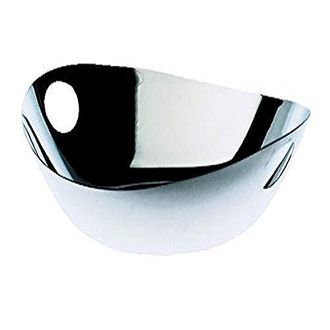 Mepra Mepra Schale aus Edelstahl, oval, mit Griffen, 40 x 36 cm, silberfarben