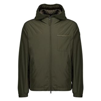 Moncler Homme, Vestes, Vert, Taille: 5XL Doudoune courte &agrave; capuche Austerin