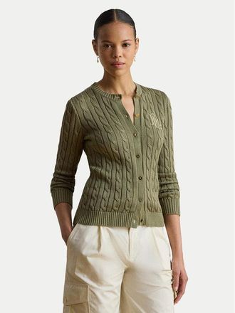 Lauren Ralph Lauren Strickjacke Cable 200P14040500 Gr&uuml;n Regular Fit