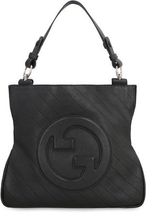 Gucci Womens Blondie Leather Tote Black Lamb Bags