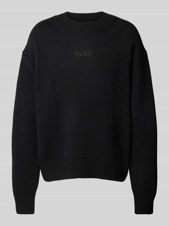 HUGO BOSS Oversized Wollpullover mit Label-Stitching Modell Seese