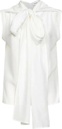 P.A.R.O.S.H. P.a.r.o.s.h., Femme, Blouses et Chemises, Blanc, Taille: 42 FR Sleeveless Silk Blouse