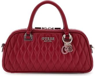Guess sac à main sac à épaule bandoulière Valla Satchel Bag Red rouge foncé