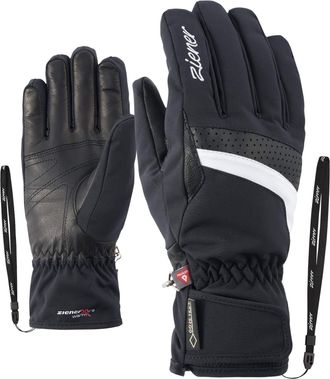 Ziener Damen KATARA GTX PR lady glove Ski-Handschuhe / Wintersport | wasserdicht, atmungsaktiv, sehr warm, schwarz (black/White), 7.5