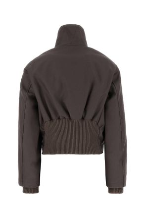 Victoria Beckham Cropped Quilted Jacket - Gray