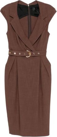 Pinko Pinko, Femme, Robes, Brun, Taille: 34 FR Amadine Belted Midi Dress