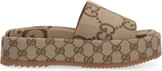 Gucci GG Pantoletten mit Plateau - Nude