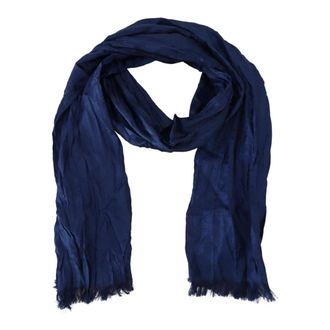 Costume National Blauer Fransiger Seidenschal - - Accessories - Damen - Blau - ONE SIZE