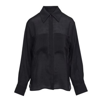 Wakakuu Icons Femme, Blouses et Chemises, Noir, Taille: 36 FR Chiba Sheer Shirt