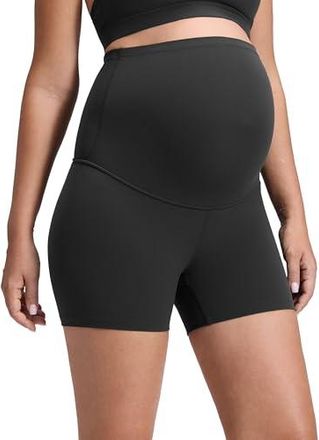 CRZ YOGA Femmes Butterluxe Short de Maternit&eacute; Yoga Entra&icirc;nement Athl&eacute;tique Courir sur Le Ventre - 10cm Noir 38