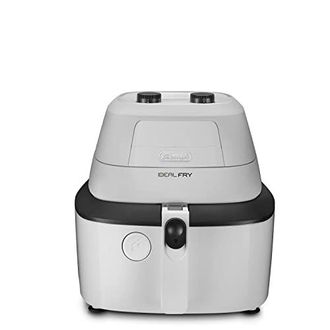 DeLonghi FH2101.W IDEALFRY Friteuse &agrave; air chaud 1 kg, 1400 W, Plastique, Blanc