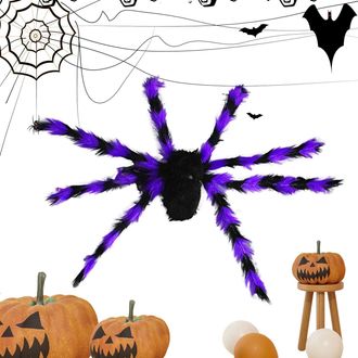 Generic Riesen Halloween Spinnendekoration, Plüsch Halloween-Hinterhofobjekte, Spinnenweb-Dekorationen, Spinne Web Dekoration, Flexible Spinne Halloween-Dekor
