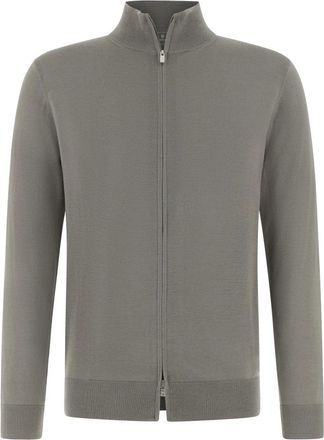 Boggi Milano Homme, Pulls, Beige, Taille: 2XL Gilet Zipp&eacute; Int&eacute;gral