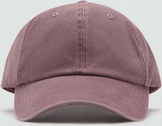 Mango Casquette unie en coton grenat - Femme - Taille unique - MANGO