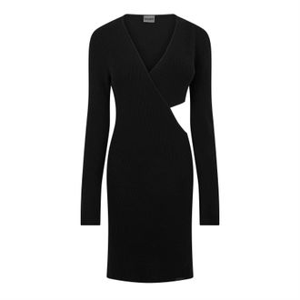 HUGO BOSS Hugo - Skelletty Minikleid f&uuml;r Damen, Lang&auml;rmlig (Schwarz)