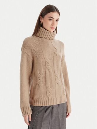 Luisa Spagnoli Rollkragenpullover Cerema 100250 Beige Regular Fit