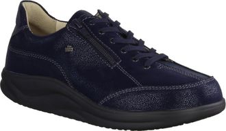 Finn Comfort Otaru Finnamic - Halbschuh 2913-827434, Arya - bedrucktes Nubukleder, Nightblue (Dunkelblau), Schn&uuml;rung u. Rei&szlig;verschlu&szlig; Blau Gr. 40 1/2