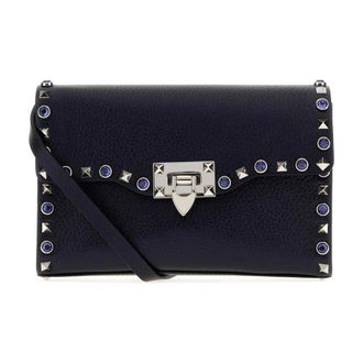 Valentino Garavani Femme, Sacs, Bleu, Taille: ONE Size Rockstud Small Shoulder Bag