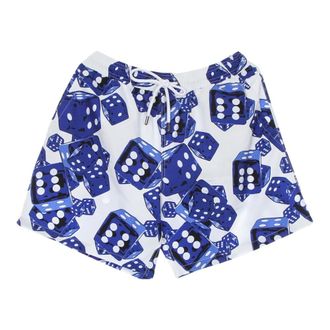 PROPAGANDA Homme, Maillots de bain, Multicolore, Taille: XL Shorts De Bain Bleu/Blanc Imprim&eacute;