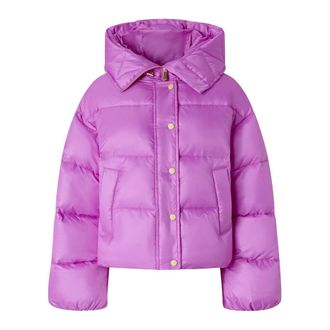 Pinko Lila Technische Stoff Kapuzenjacke - - Jackets - Damen - Lila - S