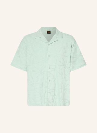 HUGO BOSS Resorthemd We Flower Aus Frottee blau