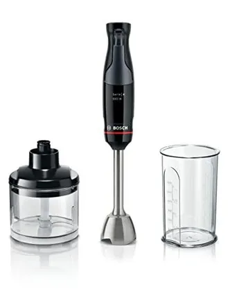 Bosch mixeur plongeant, ErgoMaster Series 4, moteur 1000 watts refroidi par air, contrôle dynamique de la vitesse, couteau QuattroBlade Pro, accessoires inc