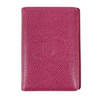 Chanel &Eacute;tui &agrave; cartes de visite Pre-owned - Femme - Pre-owned - Violet - Taille: ONE Size