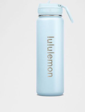 lululemon Bouteille deau Back to Life 710 ml Bouchon avec paille