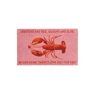 Gift Company Fussmatte - Kokos, Vinyl - Motiv: Hummer - Farbe: rosa - 45 x 75 cm