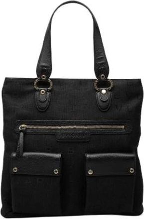 Bulgari Sac cabas Pre-owned en toile - Femme - Pre-owned - Noir - Taille: ONE Size