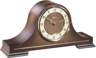 Hermle 21092-032114 Große Tischuhr mit Glaslünette, Quarz, Holz, 21,5cm x 43cm x 11cm