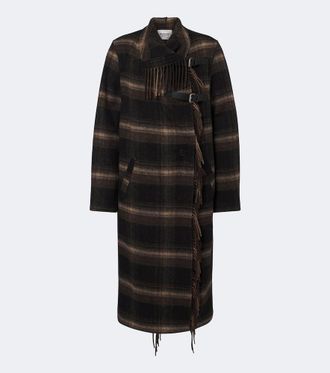 Isabel Marant Manteau Gihan en laine m&eacute;lang&eacute;e &agrave; carreaux