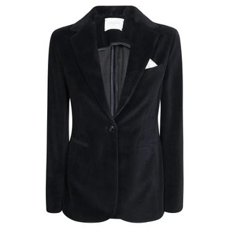 Circolo 1901 Giacca Slim Velluto Liscio - - Jackets - Damen - Schwarzk - XS