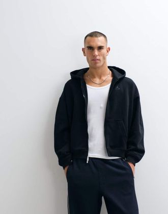 Nike Jordan hoodie oversize zipp&eacute; int&eacute;gral avec logo poitrine noir